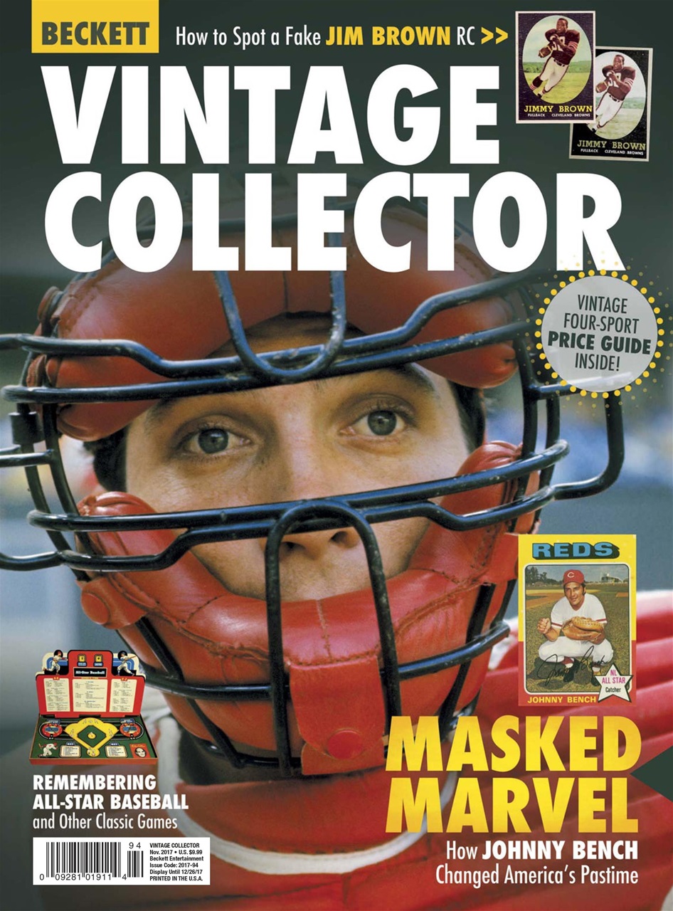 Beckett Vintage Collector Magazine - November 2017 Back Issue