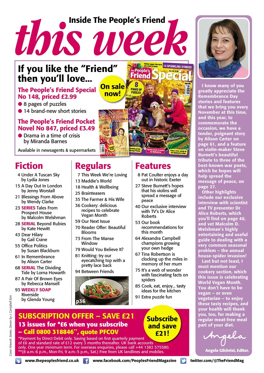 The People’s Friend Magazine - 11/11/2017 Back Issue