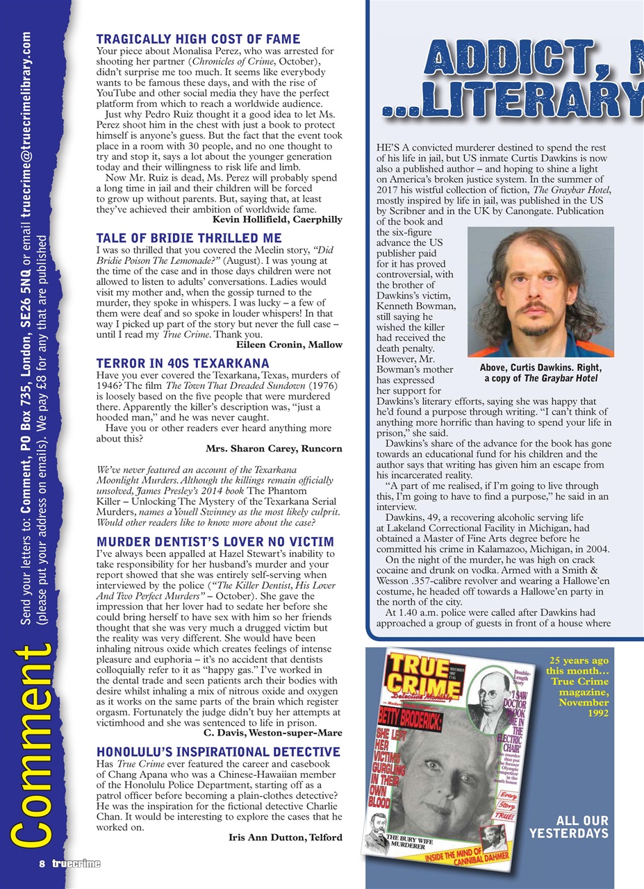 True Crime Magazine - True Crime November 2017 Back Issue