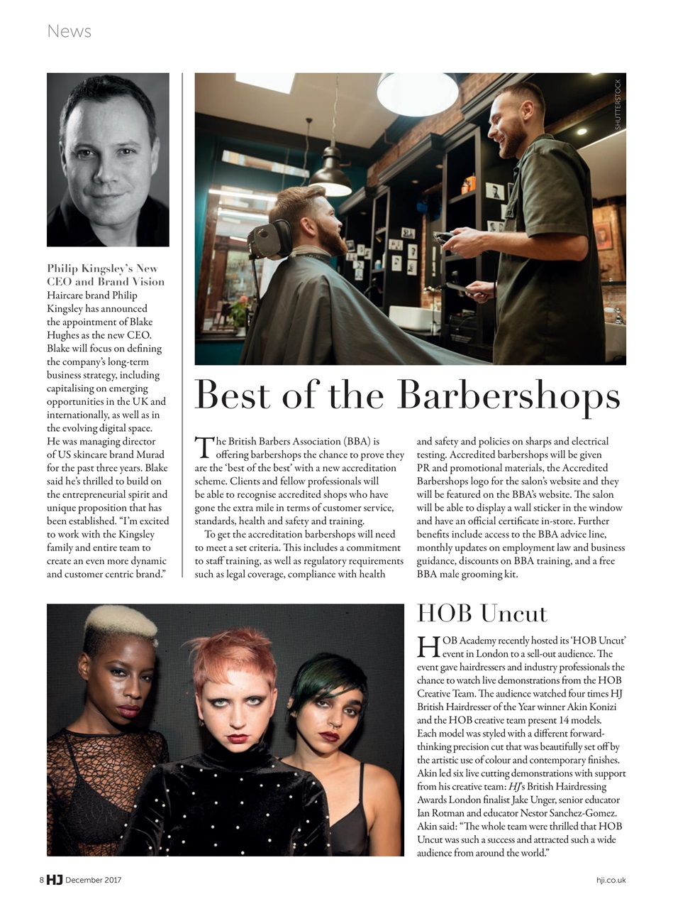 Hairdressers Journal Magazine - December 2017 Back Issue