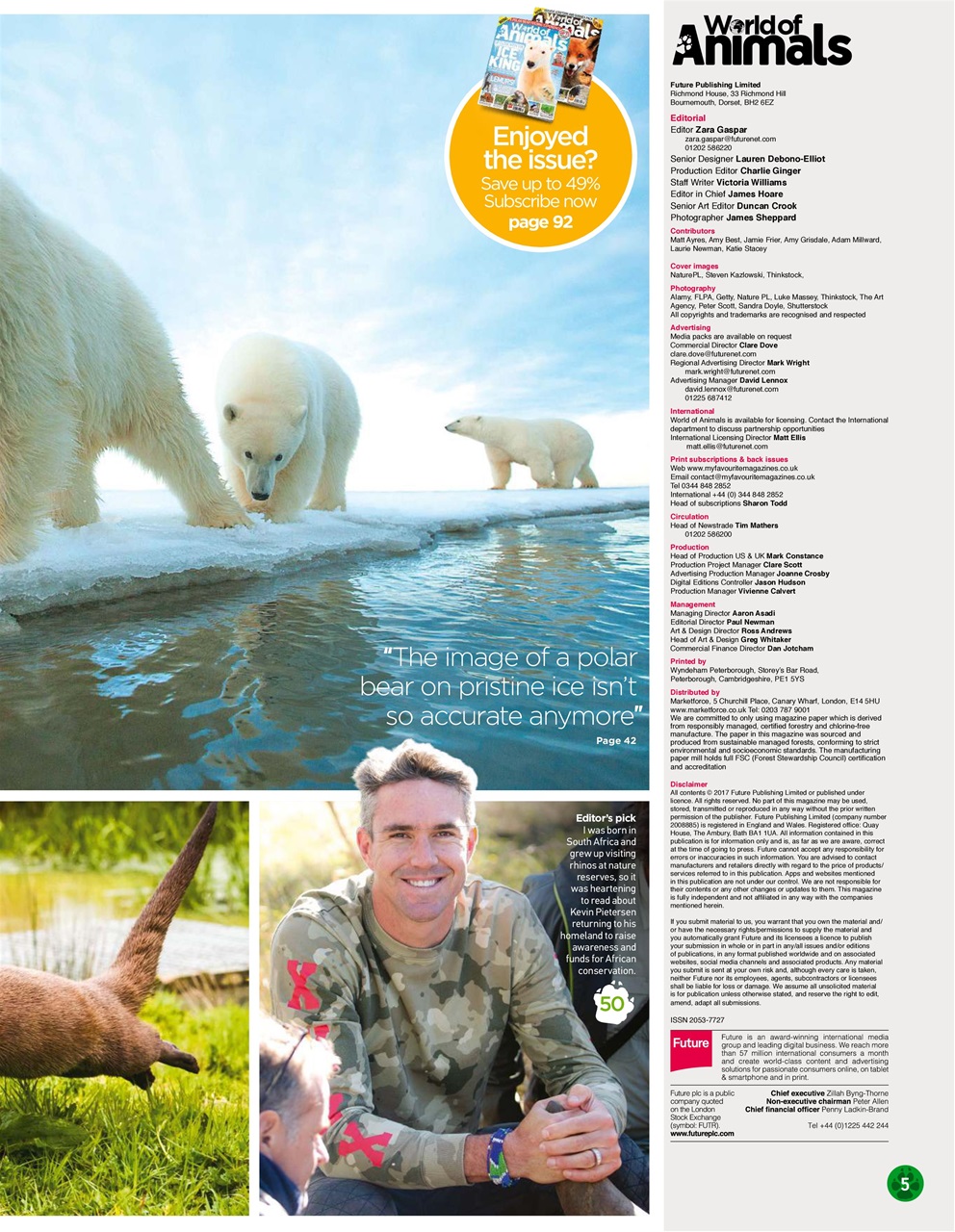 World of Animals Magazine - Issue 53 Back Issue