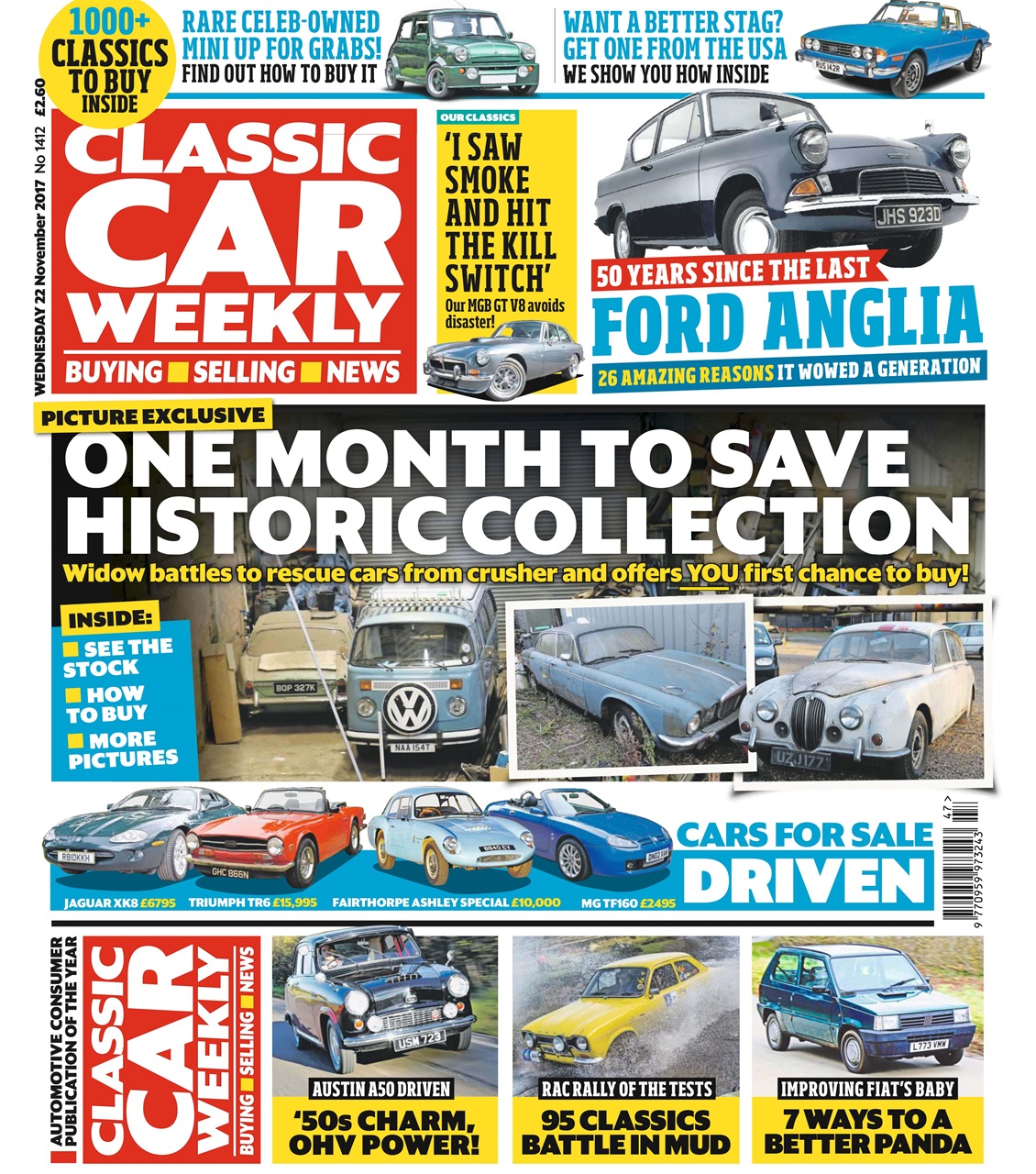 Classic Car Weekly Magazine - 22nd November 2017 Back Issue