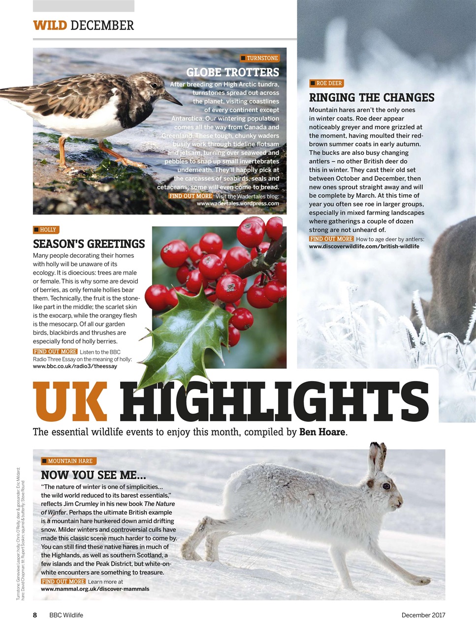 BBC Wildlife Magazine - December 2017 Back Issue