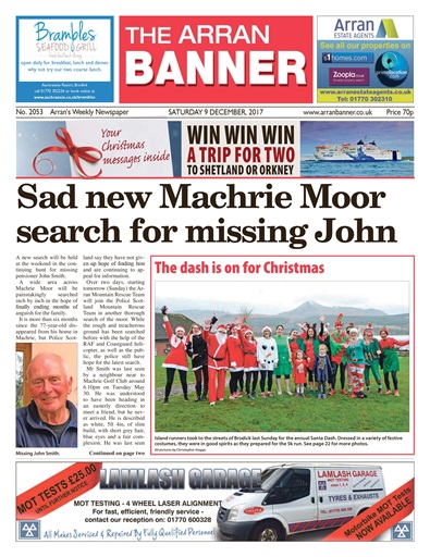 Arran Banner Magazine - 8th December 2017 Back Issue