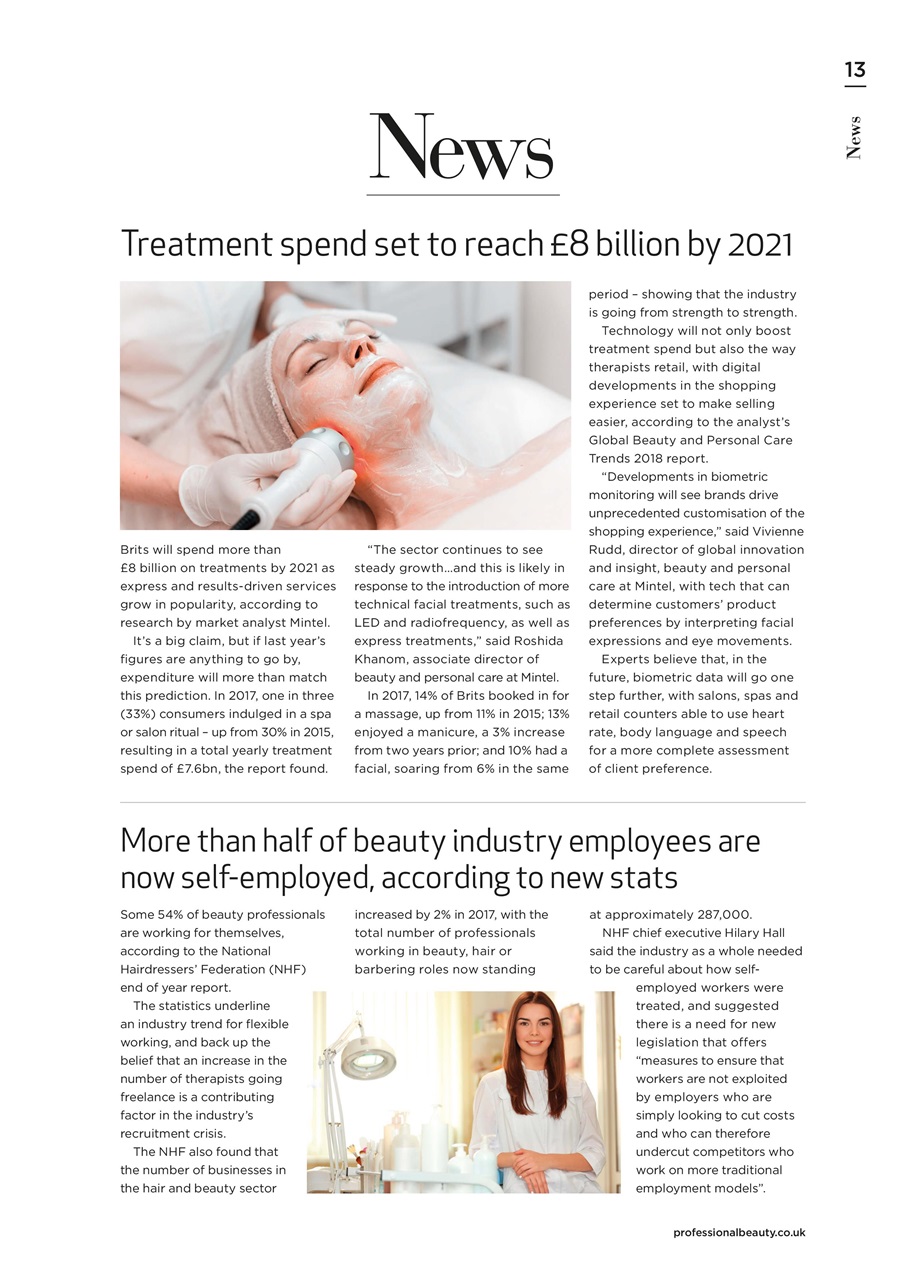 Professional Beauty Magazine - Professional Beauty January 2018 Back Issue