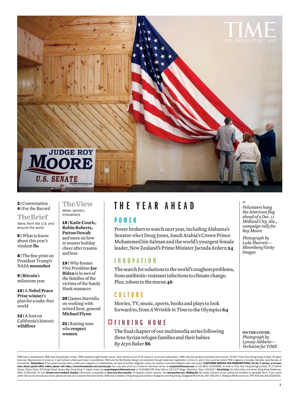 Time Magazine - 25th December 2017 Back Issue