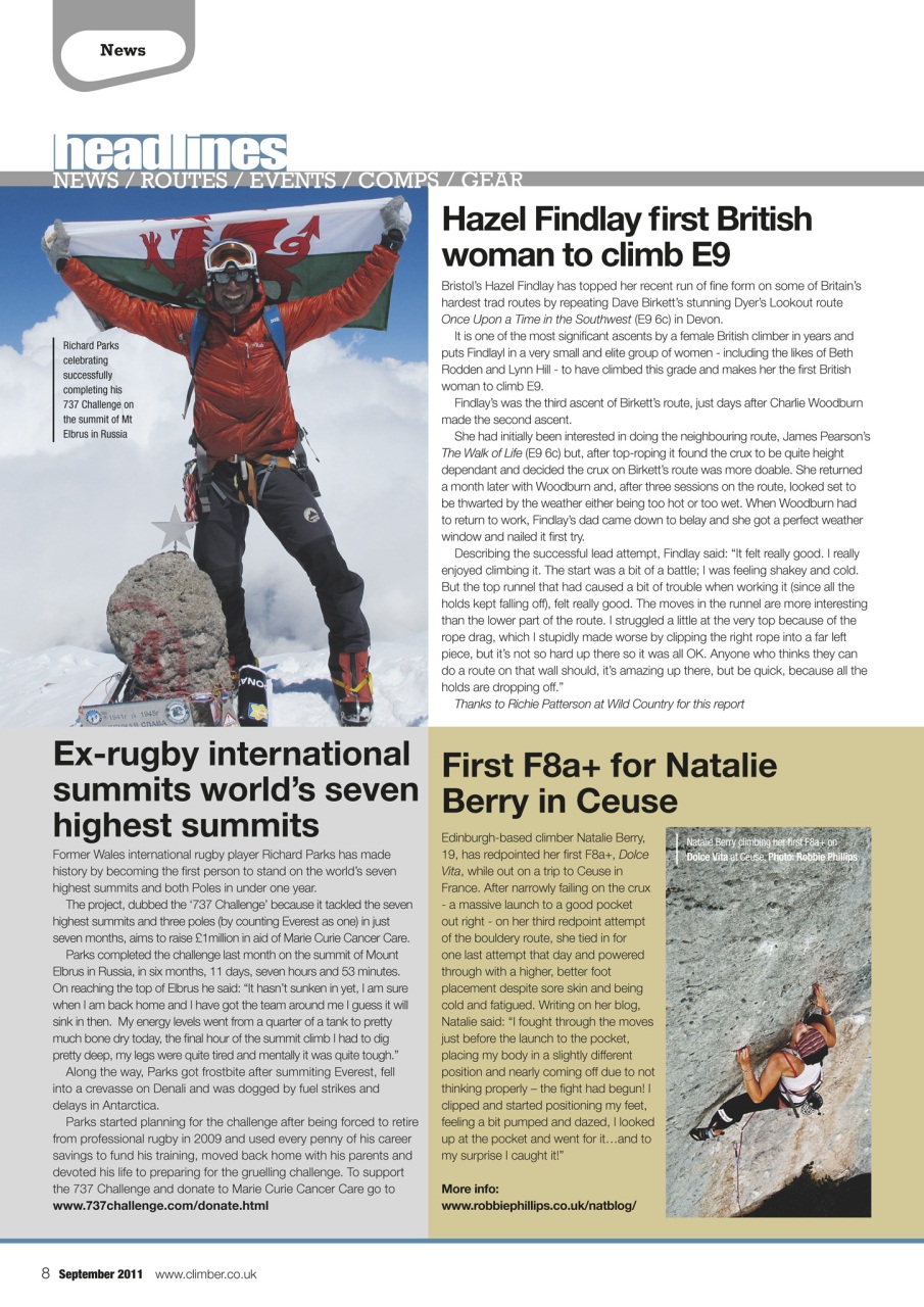 Climber Magazine - Climber Sept11 Back Issue