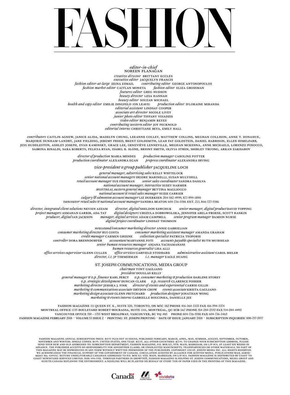 Fashion Magazine - February 2018 Back Issue