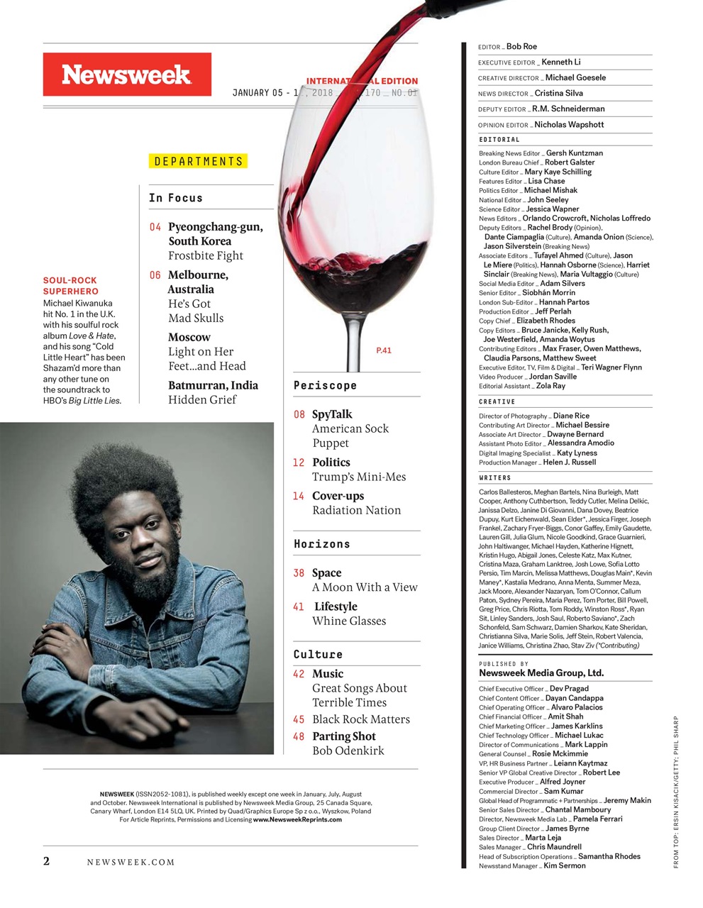 Newsweek International Magazine - 05 - 12 January 2018 Subscriptions ...