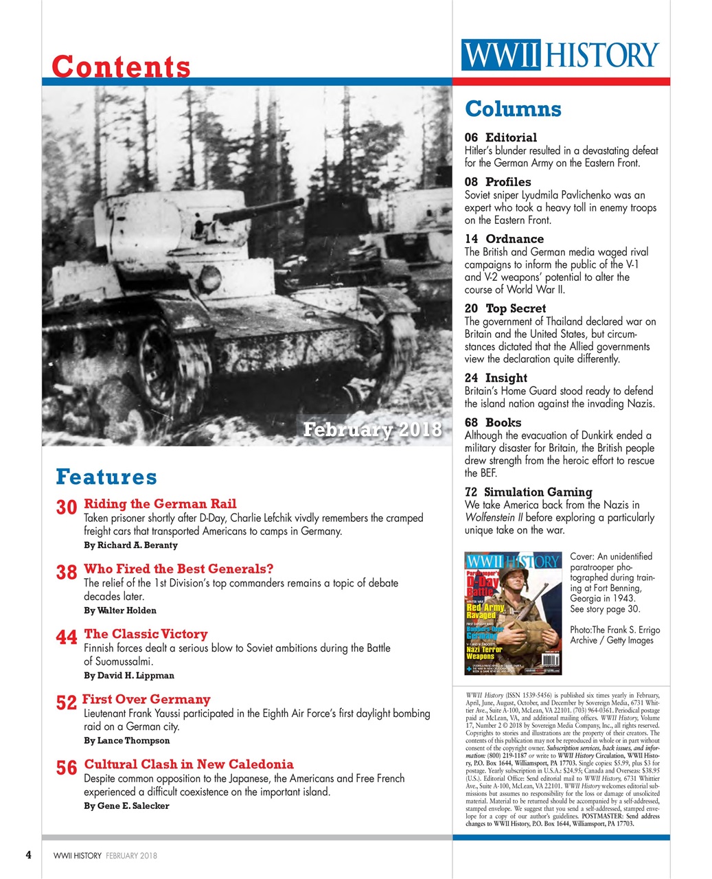 WW2 History Magazine - February 2018 Back Issue