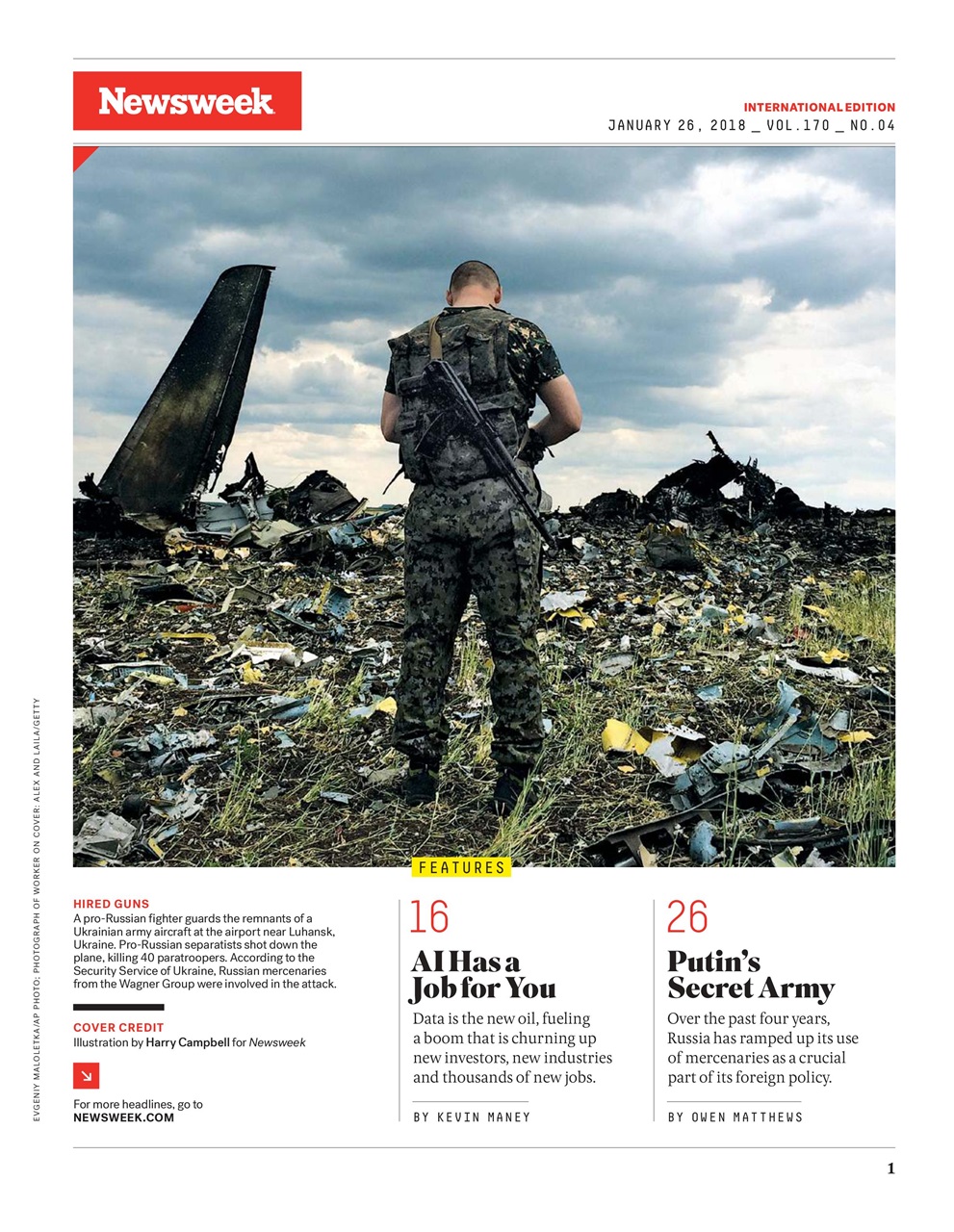 Newsweek International Magazine - 26th January 2018 Subscriptions ...