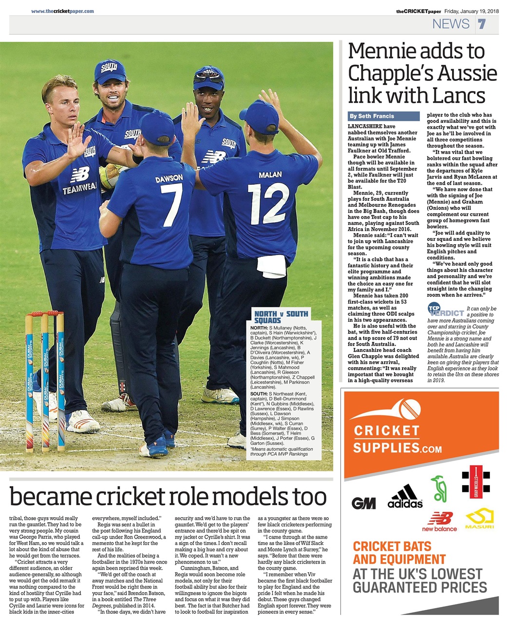 The Cricket Paper Magazine - 19th January 2018 Subscriptions | Pocketmags