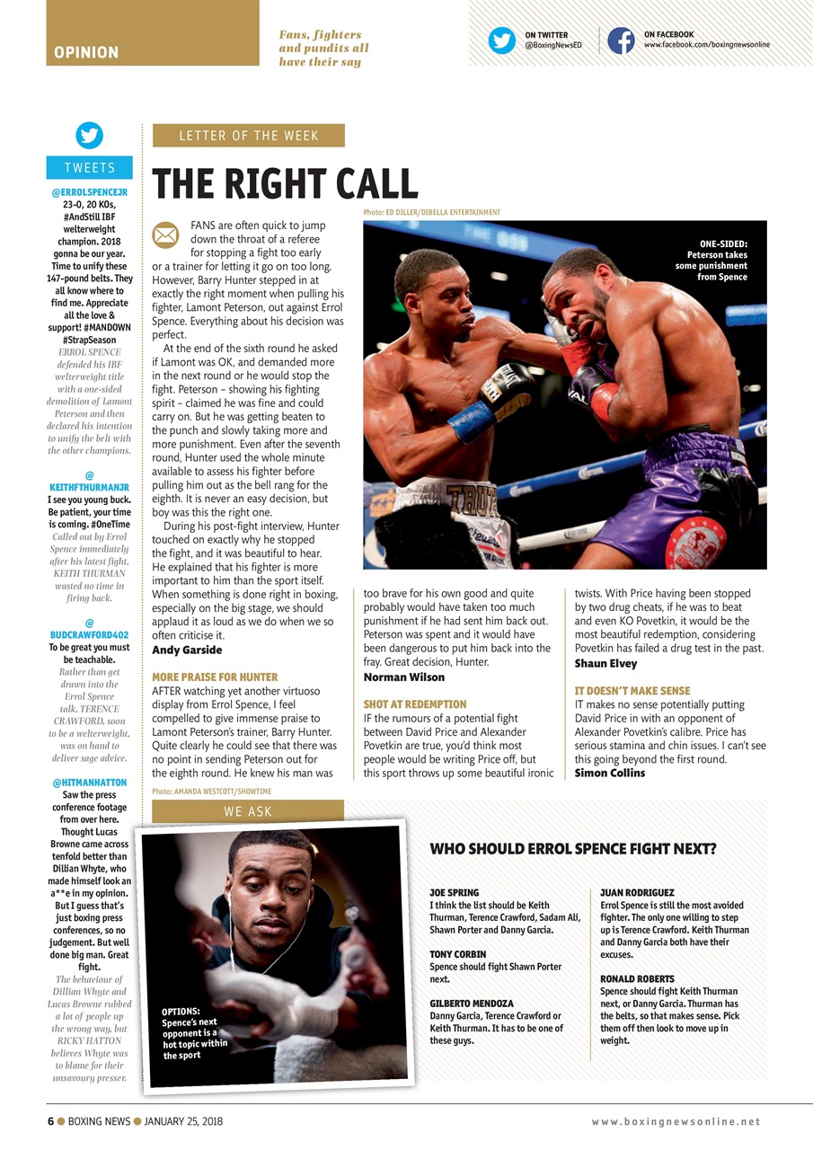 Boxing News Magazine - 23/01/2018 Back Issue