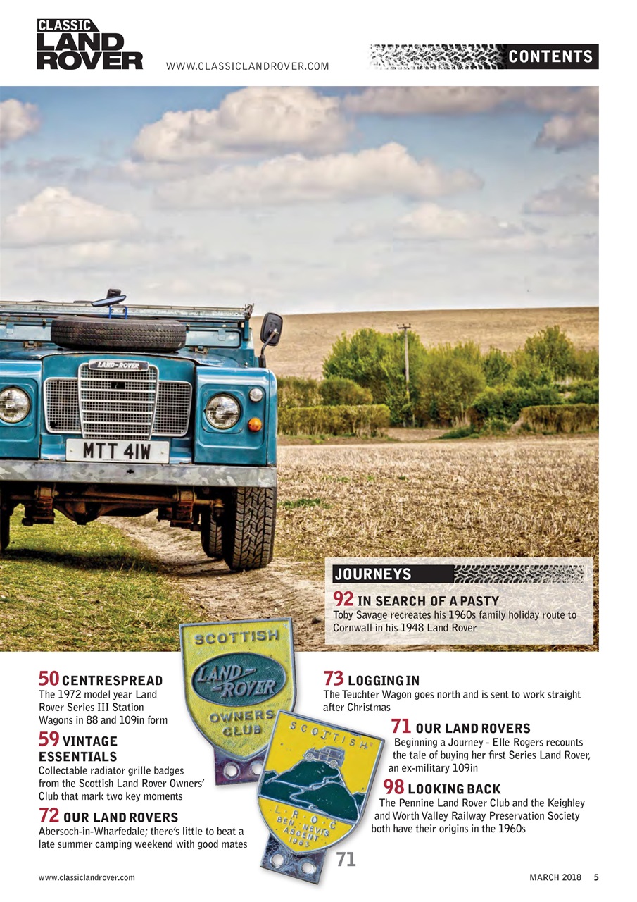 Classic Land Rover Magazine - March 2018 Back Issue