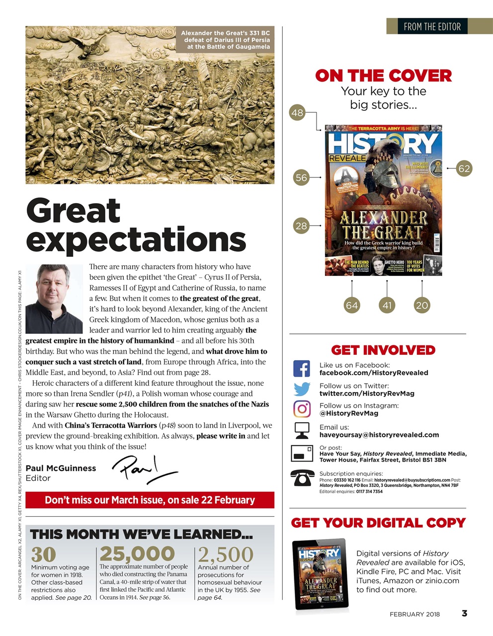 BBC History Revealed Magazine - February 2018 Back Issue