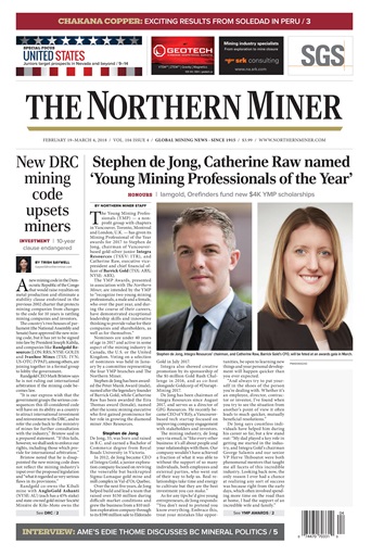 The Northern Miner Magazine - Vol. 104 No. 4 Back Issue