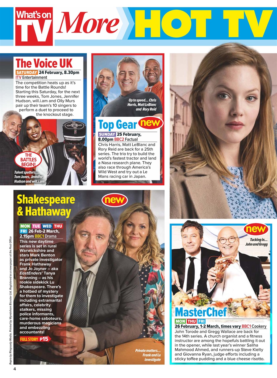 What's on TV Magazine - 24th February 2018 Subscriptions | Pocketmags