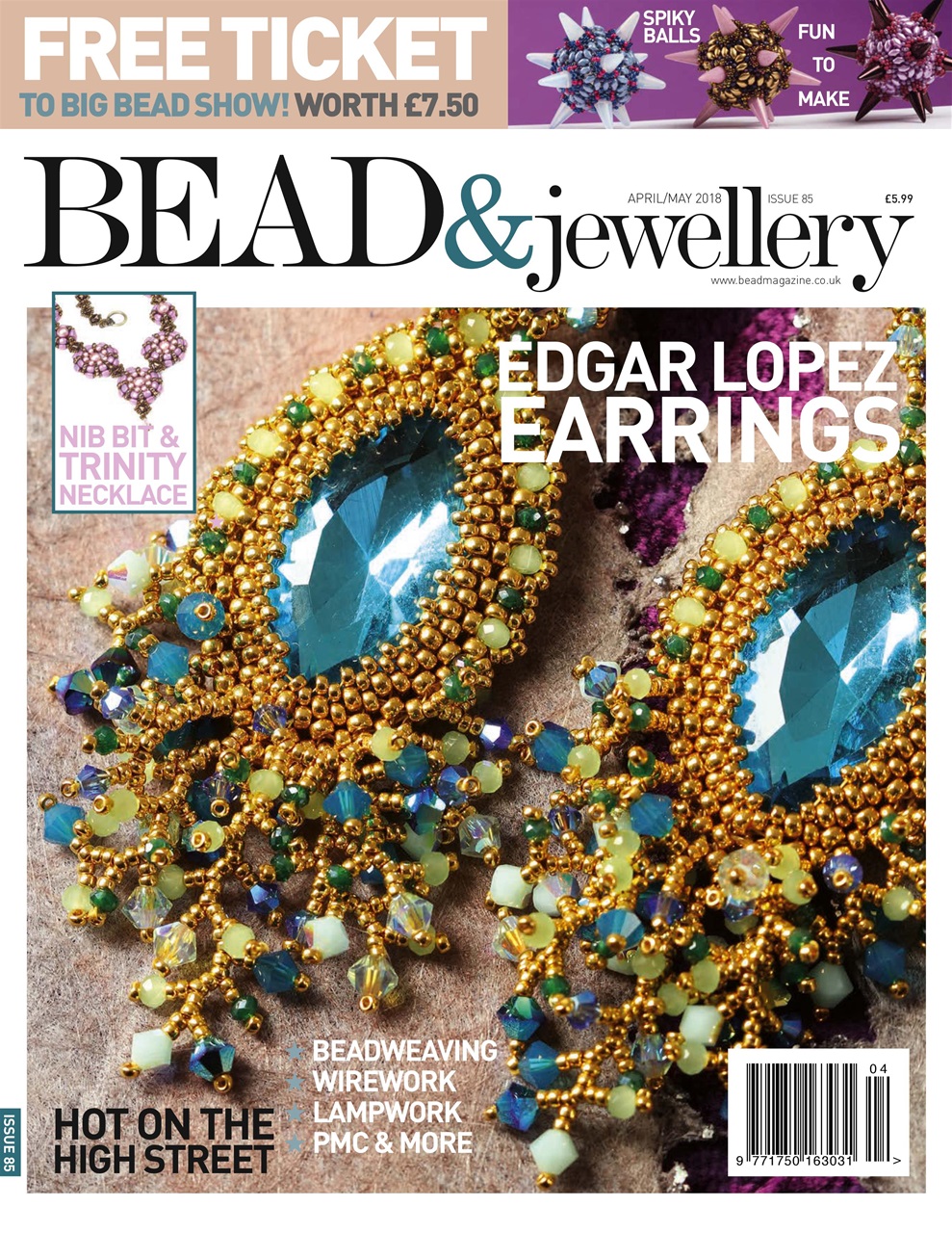 Bead & Jewellery Magazine - April/May 2018 Back Issue