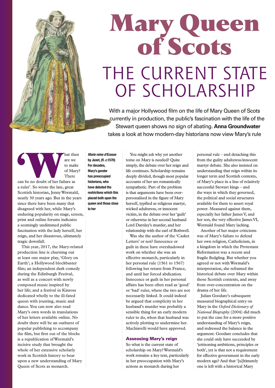 History Scotland Magazine - 500 Years of Scottish Women Special Issue