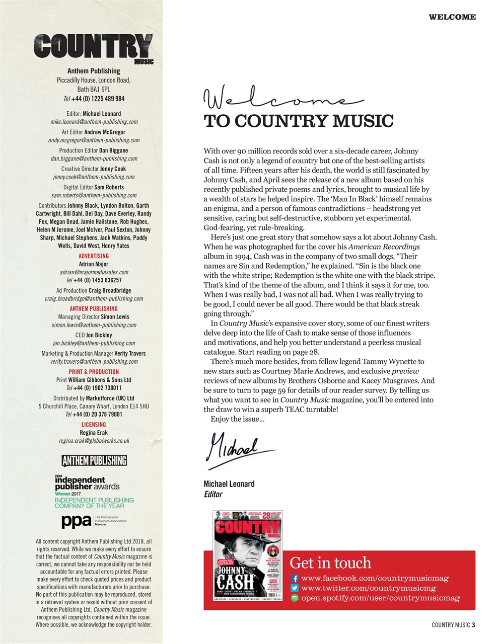 Country Music Magazine - Apr/May 2018 Back Issue