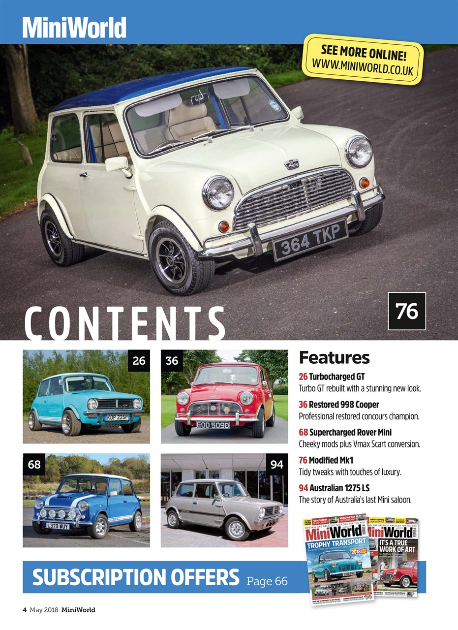 Mini World Magazine - May 2018 Back Issue