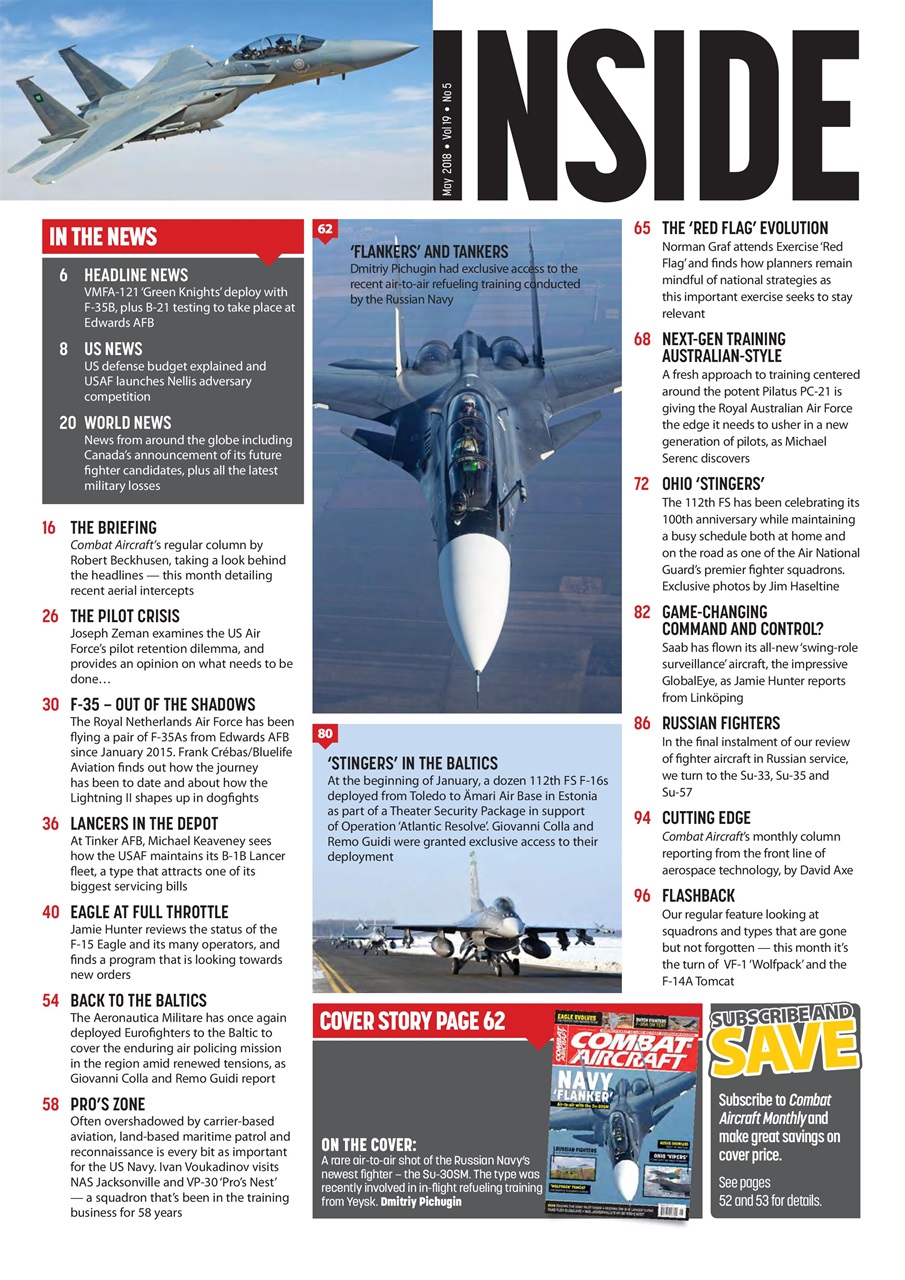 Combat Aircraft Journal Magazine - May 2018 Back Issue