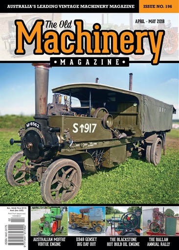 The Old Machinery Magazine - April - May 2018 Back Issue