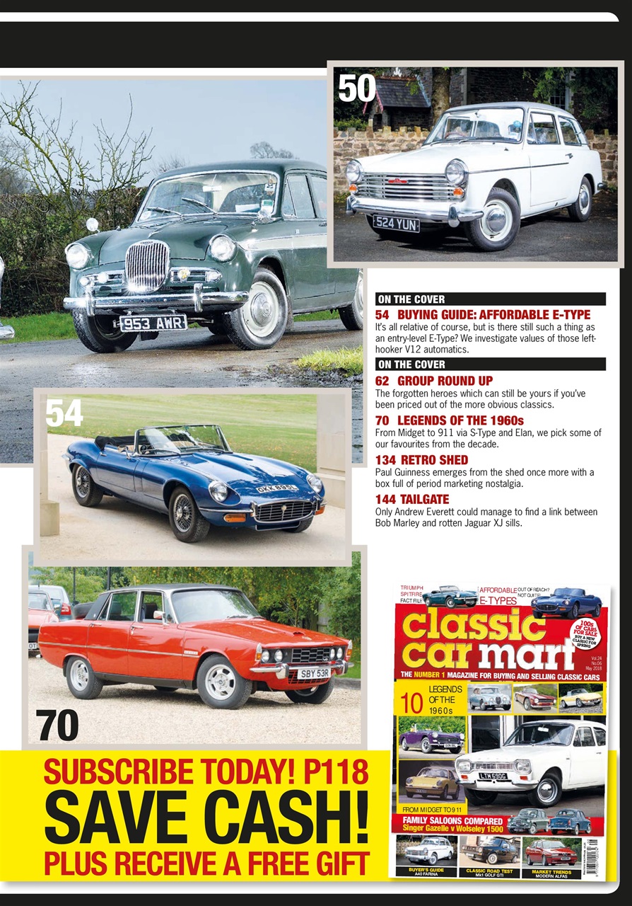 Classic Car Mart Magazine - May 2018 Back Issue