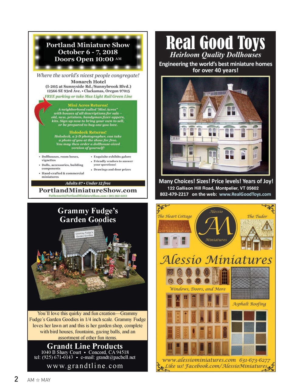 American Miniaturist Magazine - May 2018 Back Issue