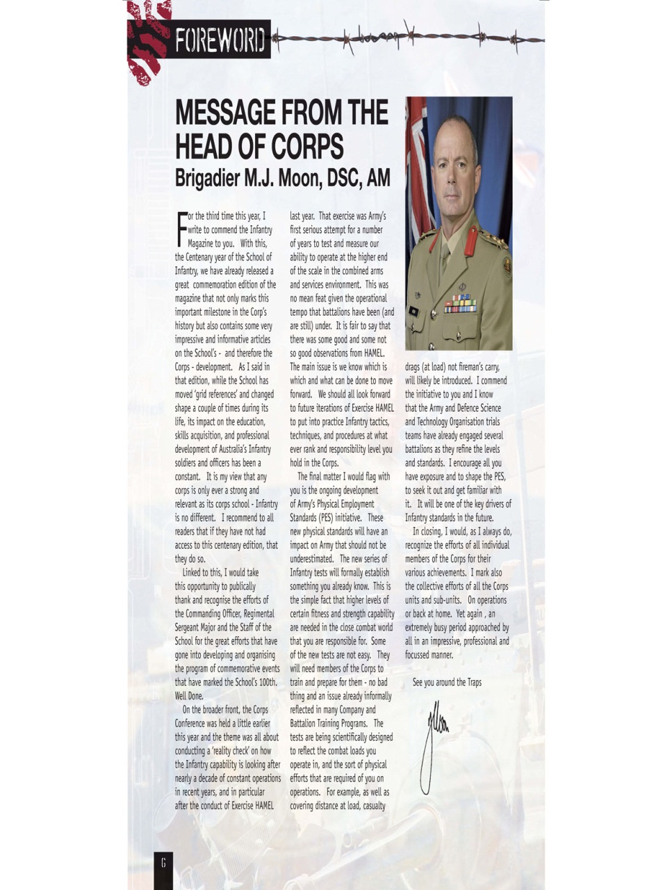 Australian Infantry Magazine - October 2011 to April 2012 Back Issue