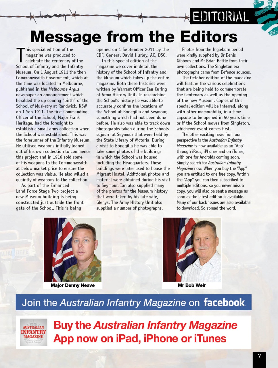 Australian Infantry Magazine - 100 Year Anniversary Edition Back Issue