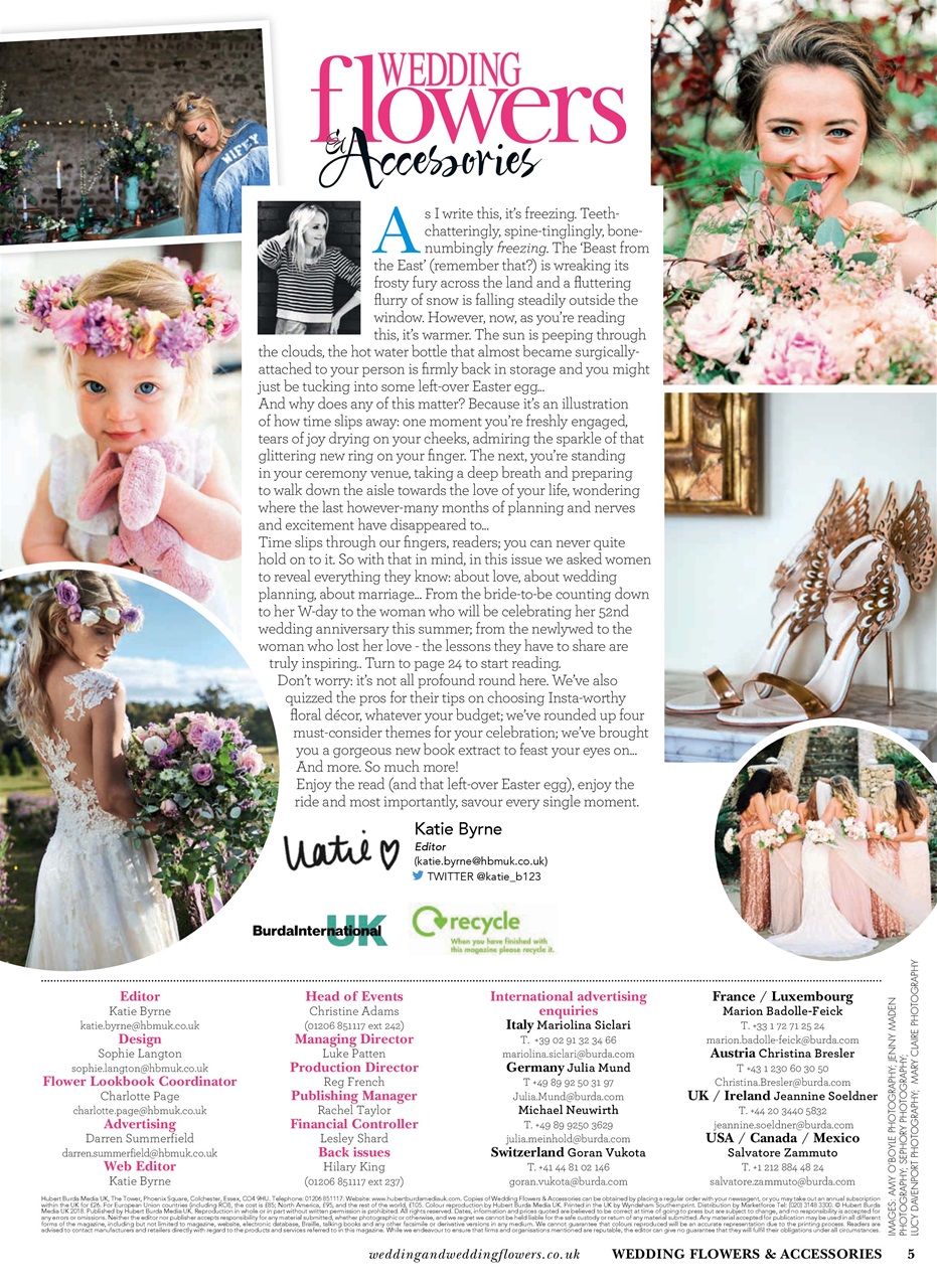 Wedding Flowers Magazine Subscriptions and May/June 2018 Issue | Pocketmags