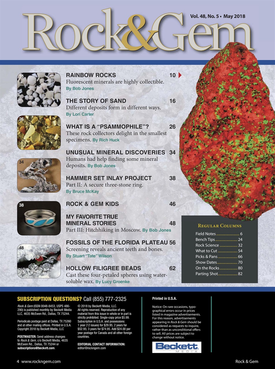 Rock&Gem Magazine - May 2018 Back Issue