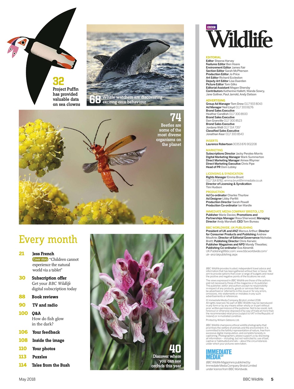 BBC Wildlife Magazine - May 2018 Back Issue