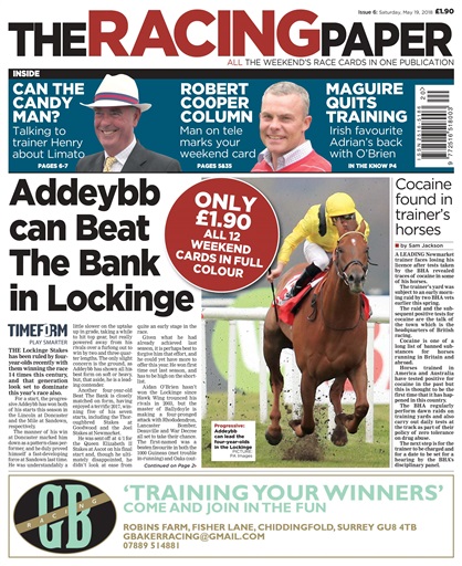The Racing Paper Magazine - 18th May 2018 Back Issue