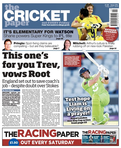 The Cricket Paper Magazine - 1st June 2018 Back Issue