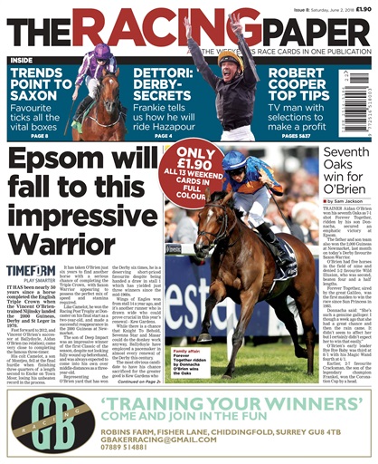 The Racing Paper Magazine - 1st June 2018 Back Issue
