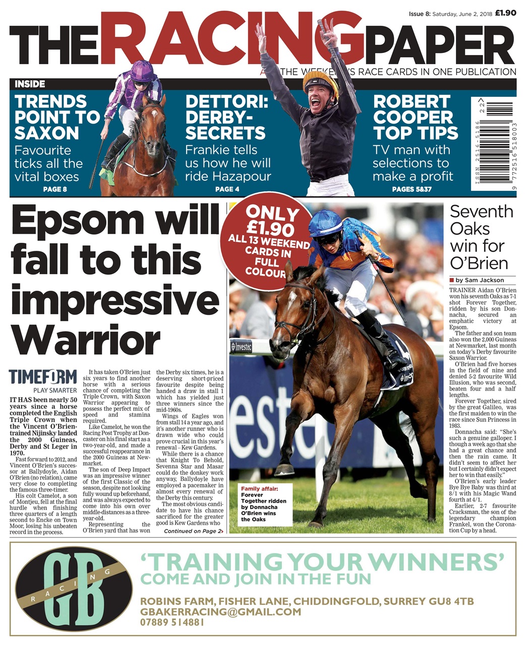 The Racing Paper Magazine - 1st June 2018 Back Issue