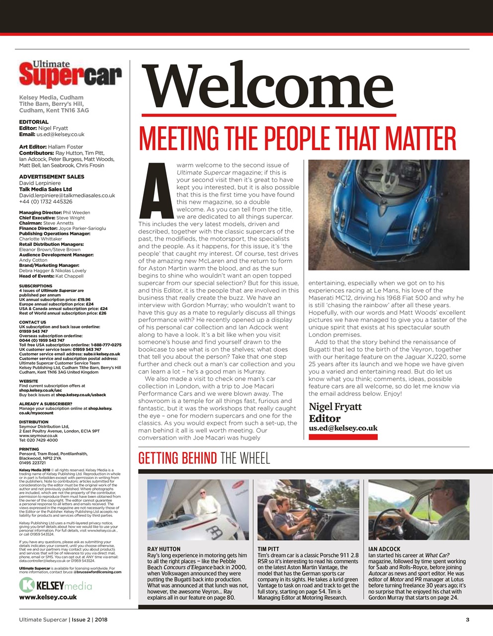 Ultimate Supercar Magazine - Volume 1 Issue 2 Back Issue