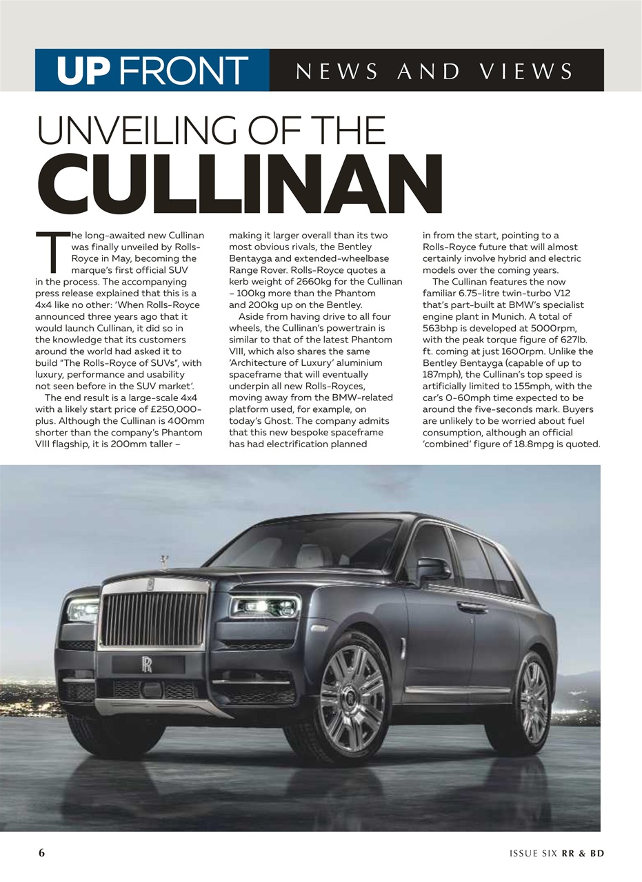 Rolls-Royce & Bentley Driver Magazine - Issue 6 Back Issue