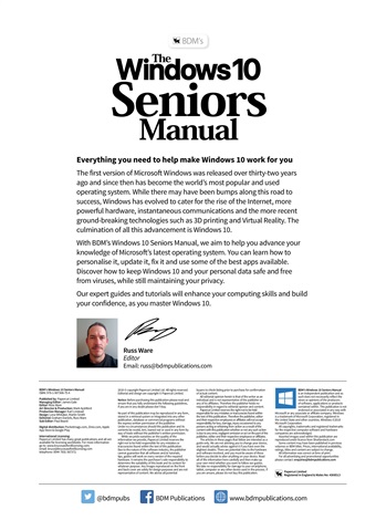 BDM’s For Seniors User Guides Magazine - Windows 10 Seniors Manual Back ...
