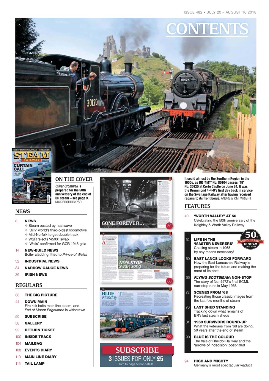 Steam Railway Magazine - Issue 482 Back Issue