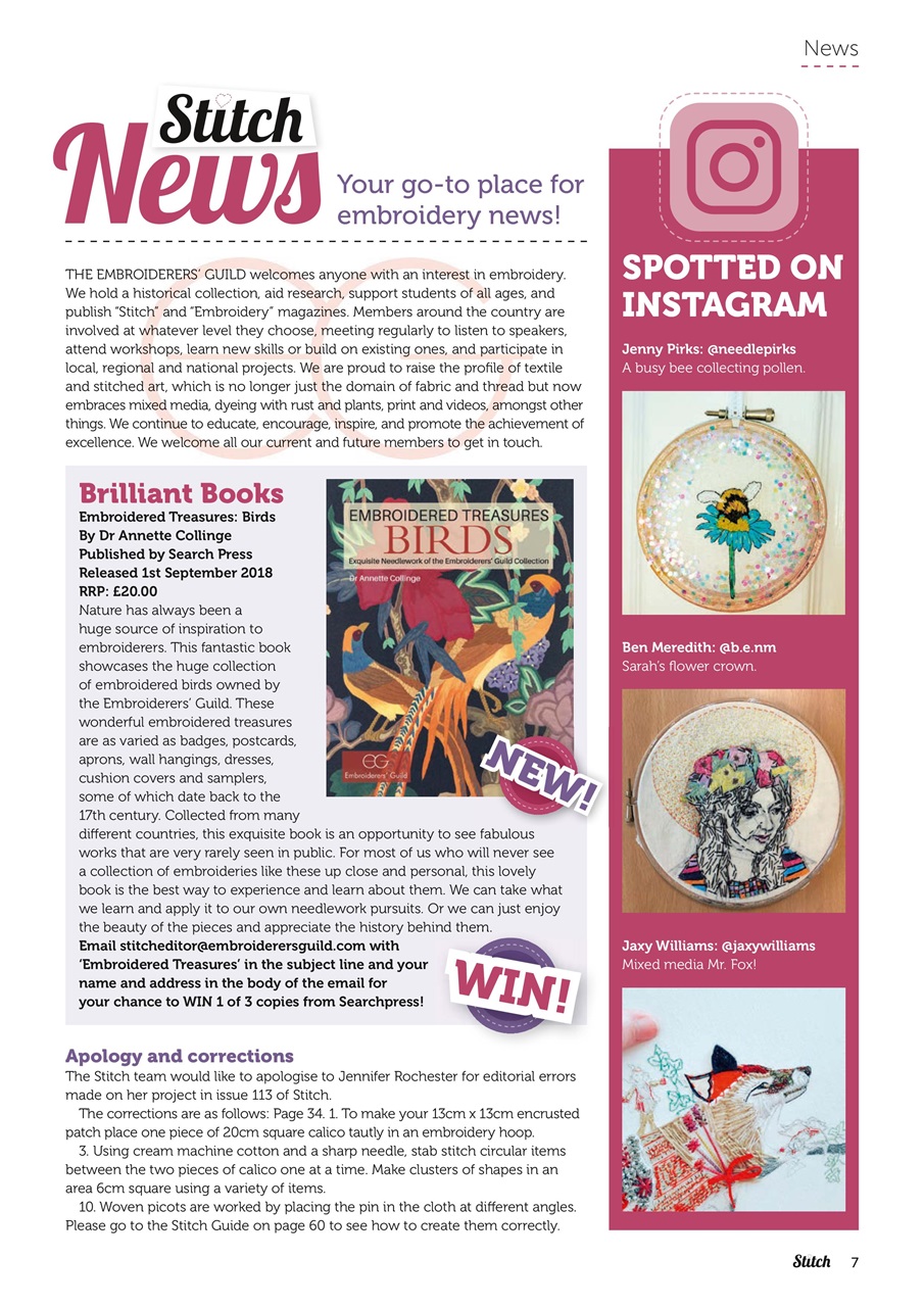 Stitch magazine - Aug/Sept 18 Subscriptions | Pocketmags