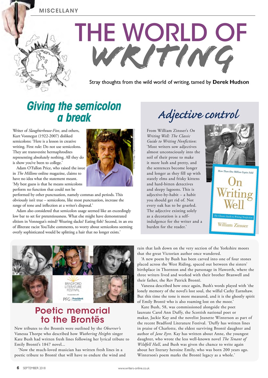 Writing Magazine - September 2018 Subscriptions | Pocketmags