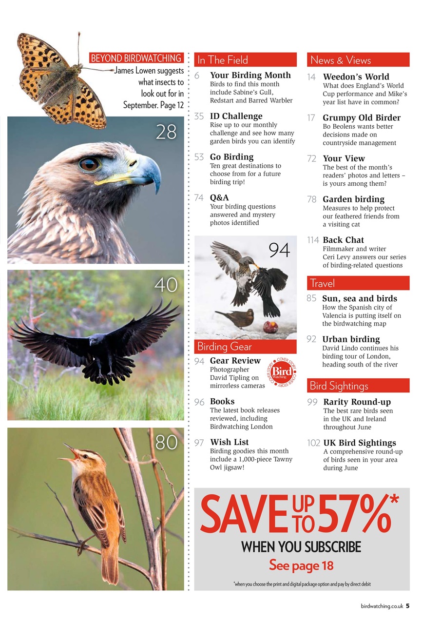 Bird Watching Magazine - September 2018 Subscriptions | Pocketmags