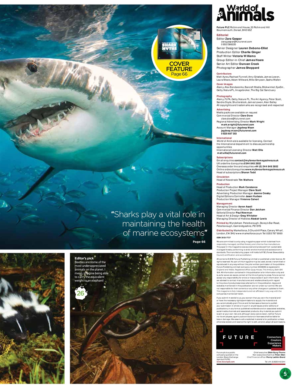 World of Animals Magazine - Issue 62 Back Issue