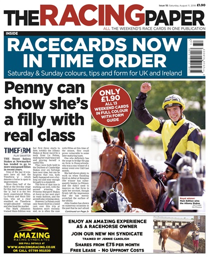 The Racing Paper Magazine - 11th August 2018 Back Issue