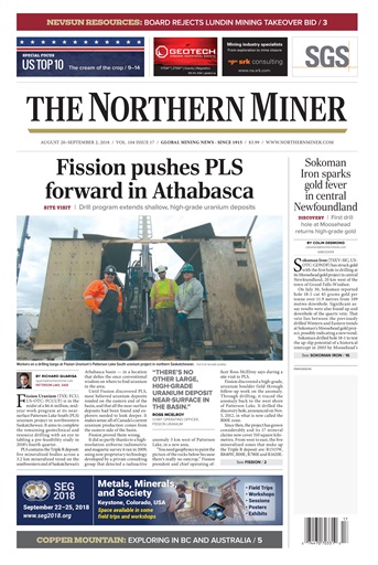 The Northern Miner Magazine - Vol. 104 No. 17 Back Issue