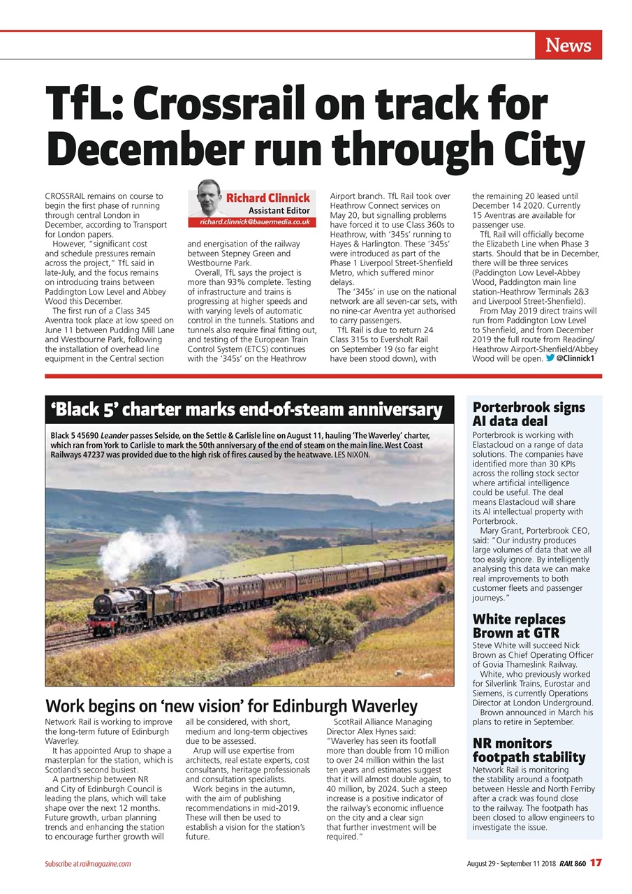 Rail Magazine - Issue 860 Subscriptions | Pocketmags