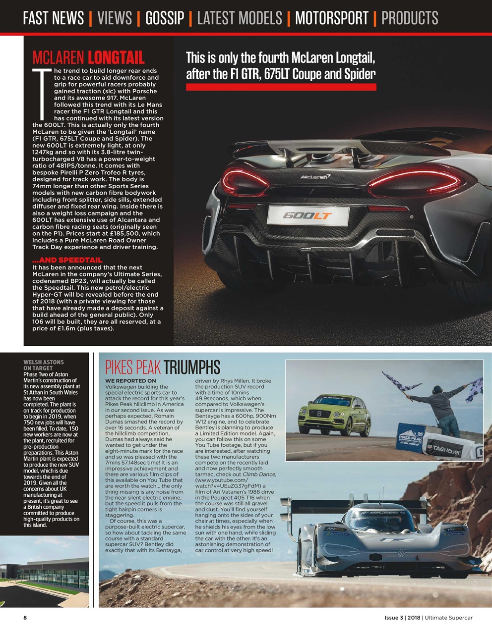 Ultimate Supercar Magazine - Volume 1 Issue 3 Back Issue